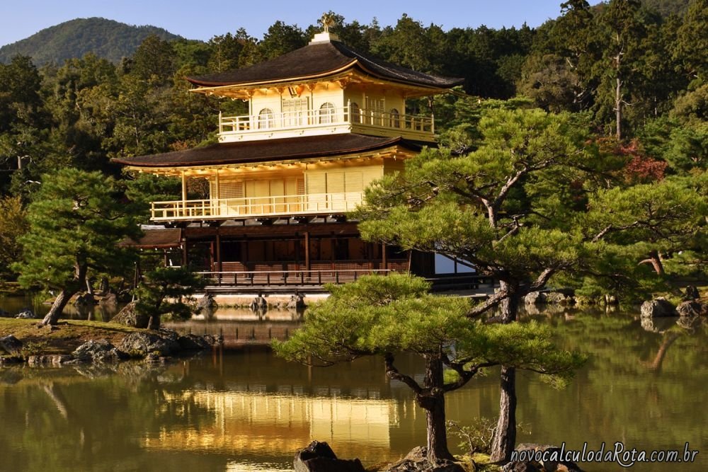 Kinkaku-Ji - O Templo Dourado em Kyoto - Novo Cálculo da Rota